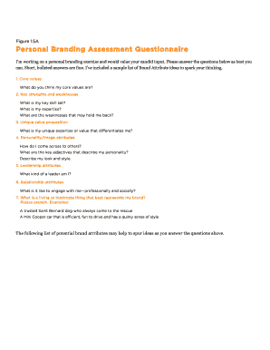 Personal Branding Exercise Pdf - Fill Online, Printable, Fillable ...