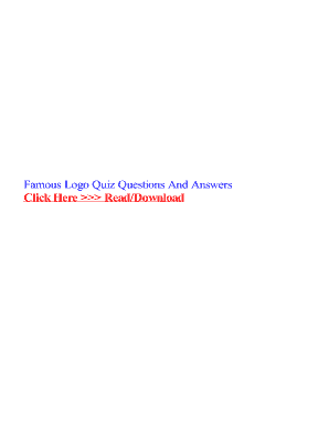 Fillable Online Famous Logo Quiz Questions And Answers Fax Email Print ...