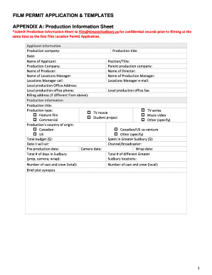 Fillable Online FILM PERMIT APPLICATION & TEMPLATES Fax Email Print ...