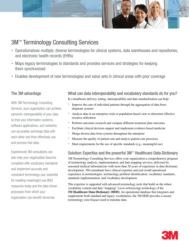 Fillable Online 3M Terminology Consulting Services Fax Email Print - pdfFiller
