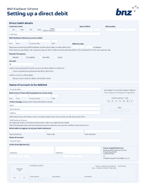 Fillable Online Setting up a direct debit Fax Email Print - pdfFiller