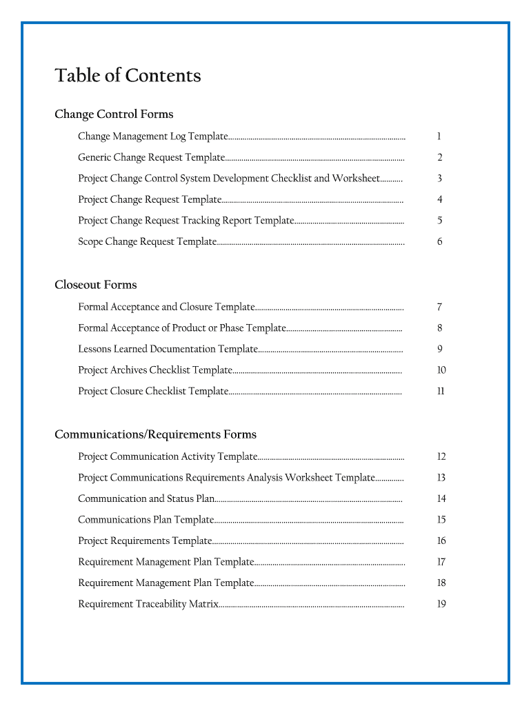 Fillable Online Change Control Forms Fax Email Print - pdfFiller