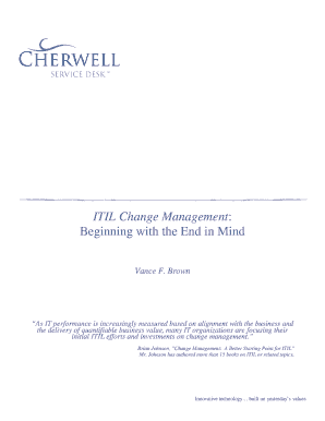 Fillable Online ITIL Change Management: Fax Email Print - pdfFiller