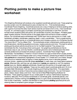 Plotting Points Worksheet To Make A Picture Pdf - Fill Online ...