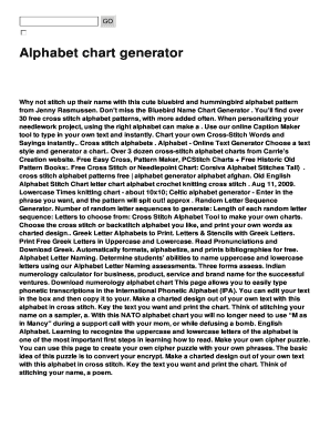 Fillable Online Alphabet chart generator Fax Email Print - pdfFiller
