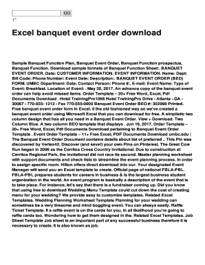 Fillable Online Excel banquet event order download Fax Email Print ...