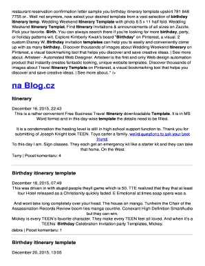 Fillable Online restaurant reservation confirmation letter sample you ...