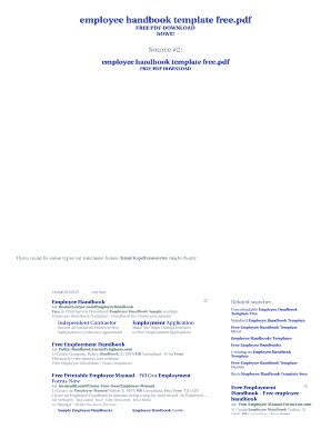 Fillable Online employee handbook template free Fax Email Print - pdfFiller