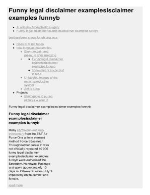 Funny Disclaimer Examples - Fill Online, Printable, Fillable, Blank ...