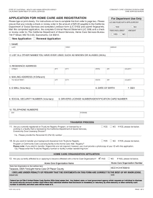 Fillable Online COMMUNITY CARE LICENSING DIVISION HOME Fax Email Print ...