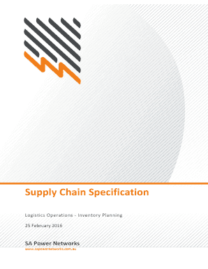 Fillable Online Supply Chain Specification Fax Email Print - pdfFiller
