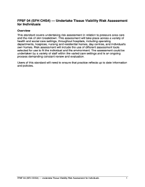 Fillable Online FP8F 04 (SFH CHS4) Undertake Tissue Viability Risk ...