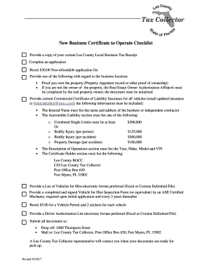 Fillable Online Vehicle Inspections - Lee County Tax Collector Fax ...