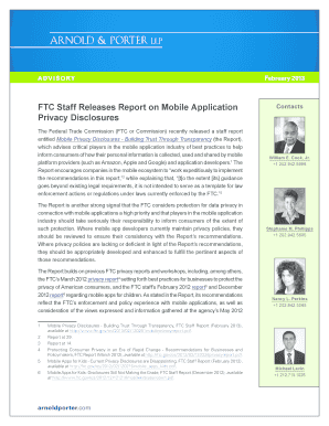 Fillable Online FTC Staff Releases Report on Mobile Application Fax ...
