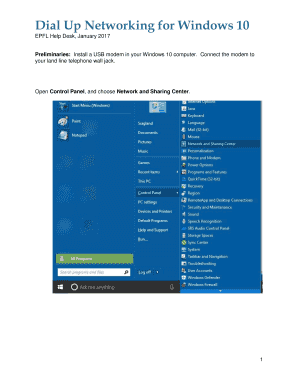 Fillable Online Dial Up Networking for Windows 10 Fax Email Print ...