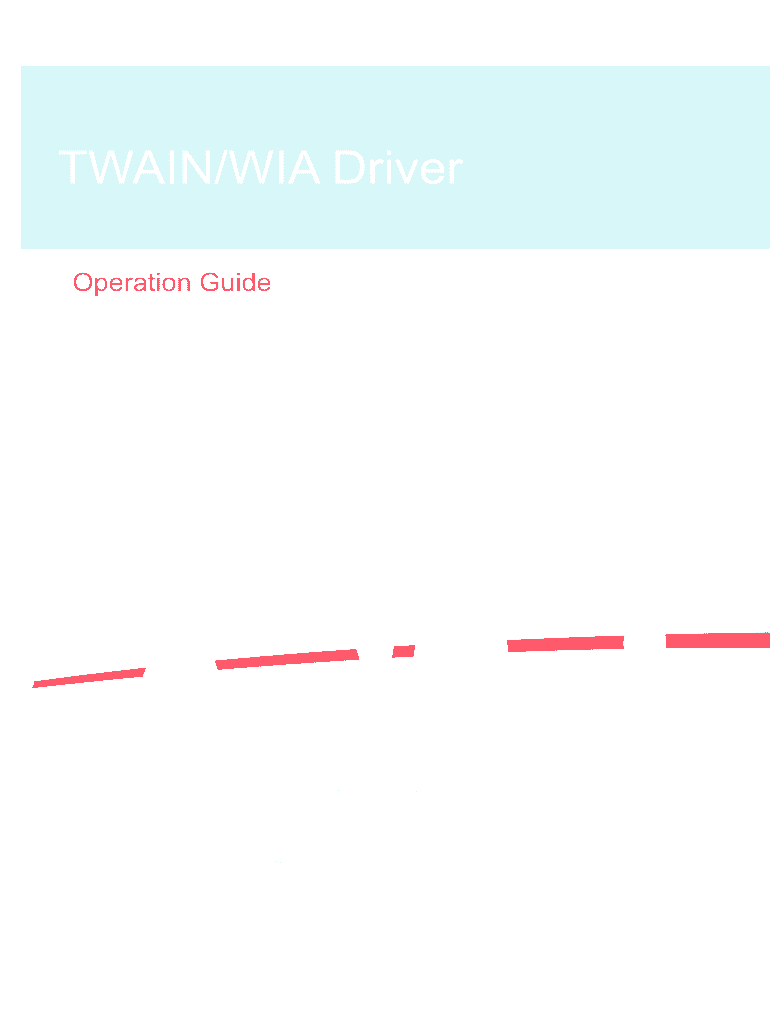 Fillable Online TWAIN/WIA Driver Fax Email Print - pdfFiller