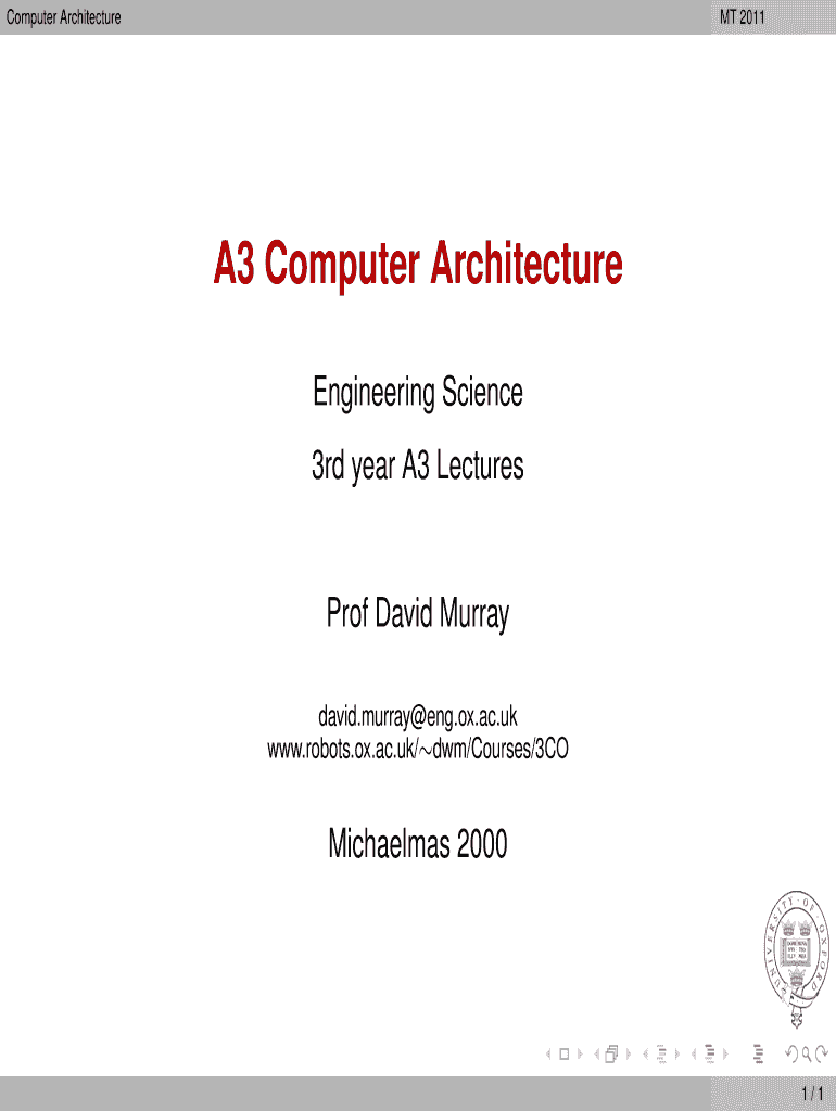 Fillable Online A3 Computer Architecture Fax Email Print - pdfFiller