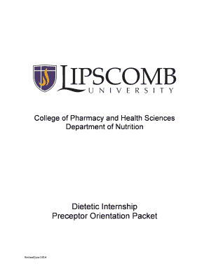 Fillable Online Preceptor Orientation Packet Fax Email Print - pdfFiller
