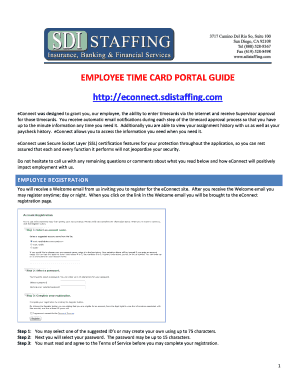 Fillable Online EMPLOYEE TIME CARD PORTAL GUIDE Fax Email Print - pdfFiller