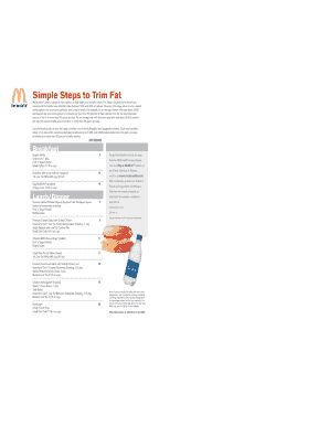 Fillable Online Simple Steps to Trim Fat Fax Email Print - pdfFiller