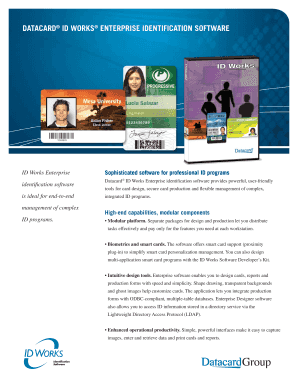 Fillable Online DATACARD ID WORKS ENTERPRISE IDENTIFICATION SOFTWARE ...