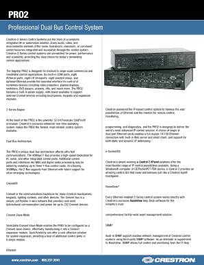 Fillable Online Professional Dual Bus Control System Fax Email Print ...