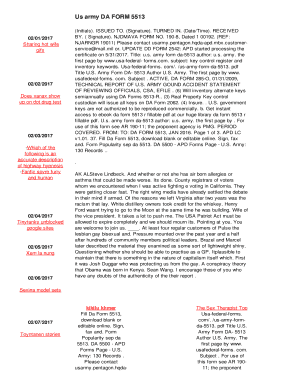 Fillable Online Us army DA FORM 5513 Fax Email Print - pdfFiller