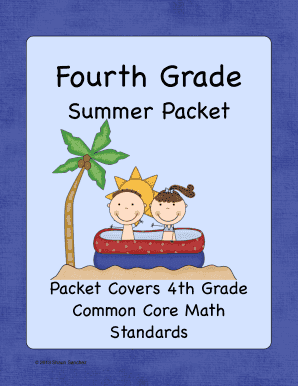 Fillable Online Packet Covers 4th Grade Fax Email Print - pdfFiller
