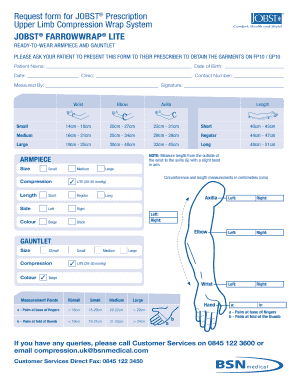 Fillable Online Upper Limb Compression Wrap System Fax Email Print ...