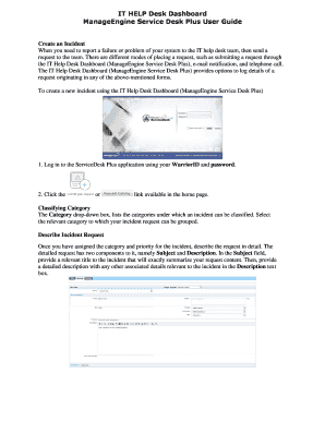 Fillable Online IT HELP Desk Dashboard Fax Email Print - pdfFiller