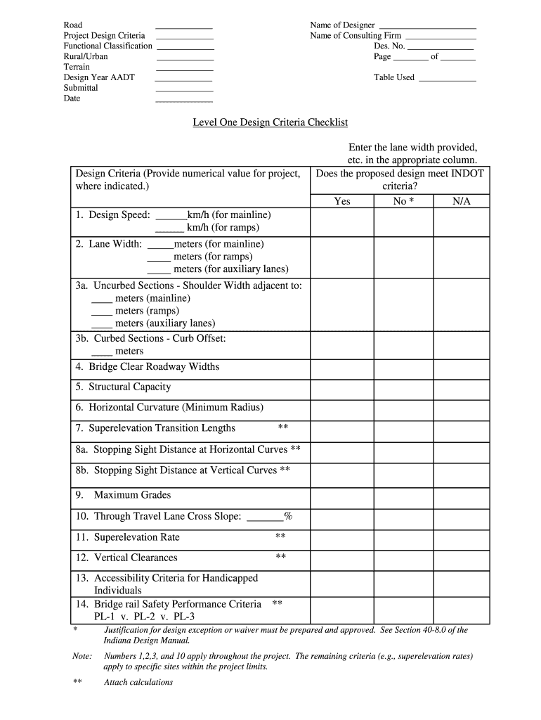 Fillable Online Project Design Criteria Fax Email Print - pdfFiller