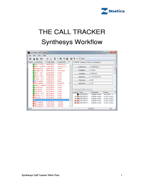 Fillable Online THE CALL TRACKER Fax Email Print - pdfFiller