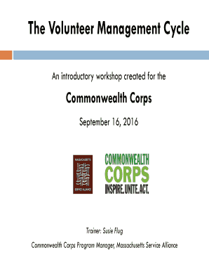 Fillable Online The Volunteer Management Cycle Fax Email Print - pdfFiller
