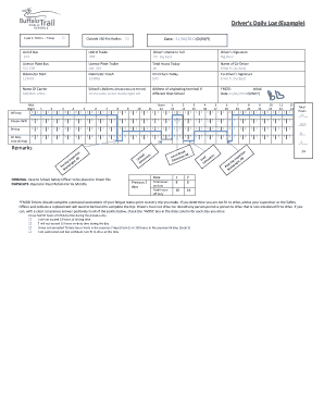 Fillable Online Drivers Daily Log (Example) Fax Email Print - pdfFiller