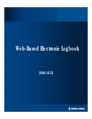 Fillable Online Web-Based Electronic Logbook Fax Email Print - pdfFiller