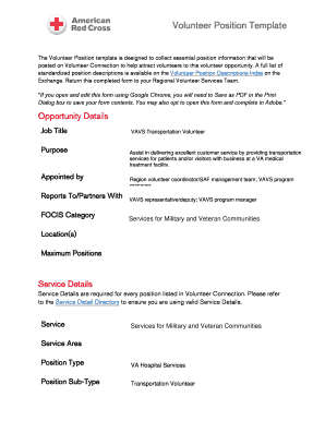 Fillable Online posted on Volunteer Connection to help attract ...