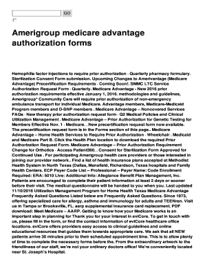 Fillable Online Amerigroup medicare advantage Fax Email Print - pdfFiller