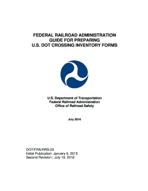 Fillable Online DOT CROSSING INVENTORY FORMS Fax Email Print - pdfFiller