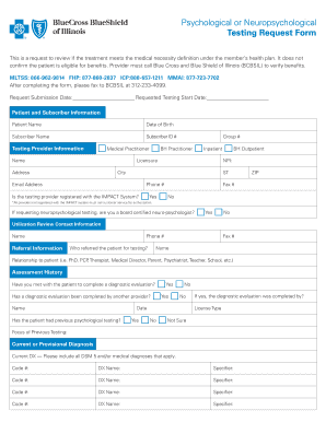 Fillable Online Psychological or Neuropsychological Fax Email Print ...