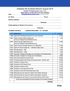 Fillable Online Health Professionals Order Form Fax Email Print - pdfFiller