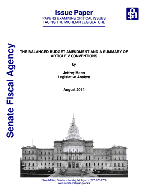 Fillable Online THE BALANCED BUDGET AMENDMENT AND A SUMMARY OF Fax ...