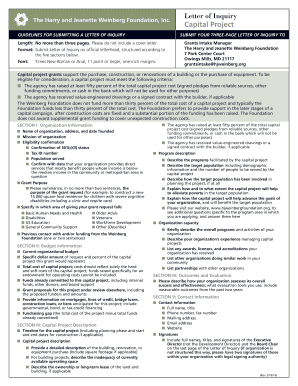 Fillable Online SUBMIT YOUR THREE-PAGE LETTER OF INQUIRY TO Fax Email ...