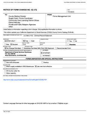 Fillable Online LIC 508 (7/15) - Criminal Record Statement Fax Email ...