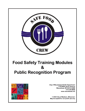 Fillable Online Food Safety Training Modules Fax Email Print - pdfFiller