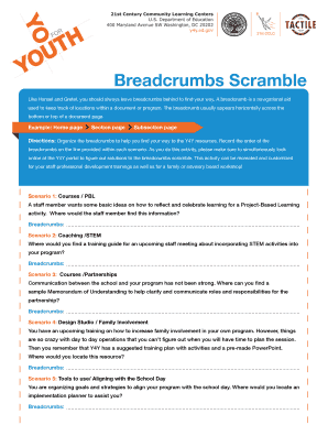Fillable Online Breadcrumbs Scramble Fax Email Print - pdfFiller