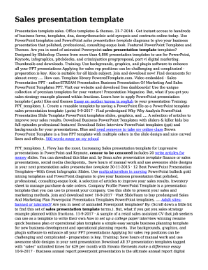 Fillable Online Presentation template sales Fax Email Print - pdfFiller