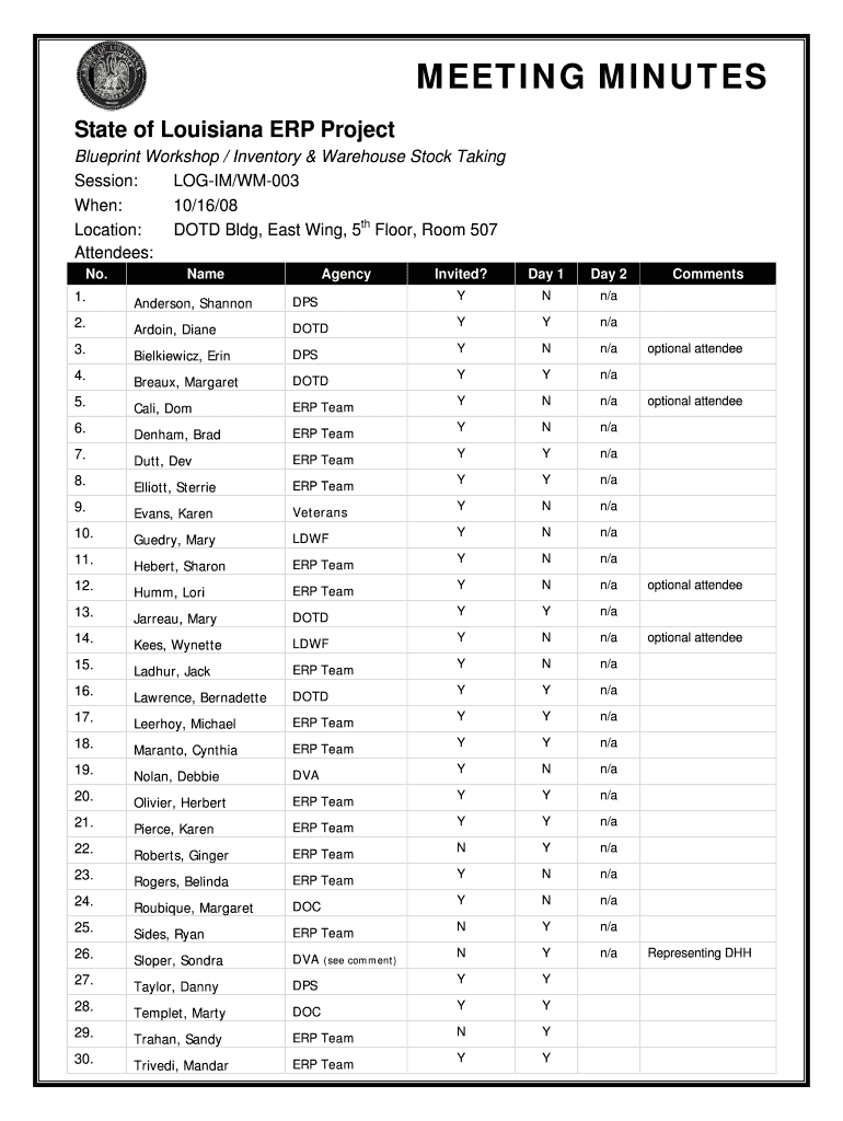 Fillable Online Blueprint Workshop / Inventory & Warehouse Stock Taking ...