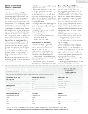Fillable Online RECORD FISH PROGRAMS Fax Email Print - pdfFiller