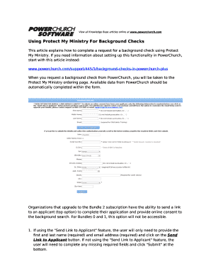 Fillable Online Using Protect My Ministry For Background Checks Fax ...