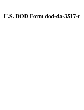 Fillable Online DOD Form dod-da-3517-r Fax Email Print - pdfFiller
